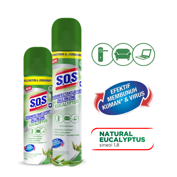 Sos Disinfectant Spray All In One Eucalyptus